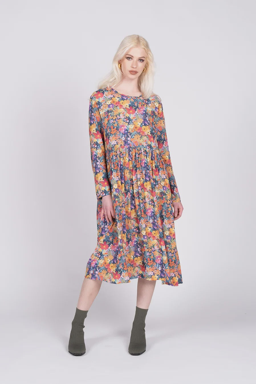 Wilson Trollope - Otama Dress L/S - Aurora Floral – Orinoco