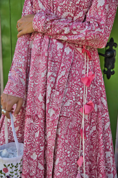 Art in my wardrobe - Nora Dress - Pink wrap – Orinoco Designs Ltd