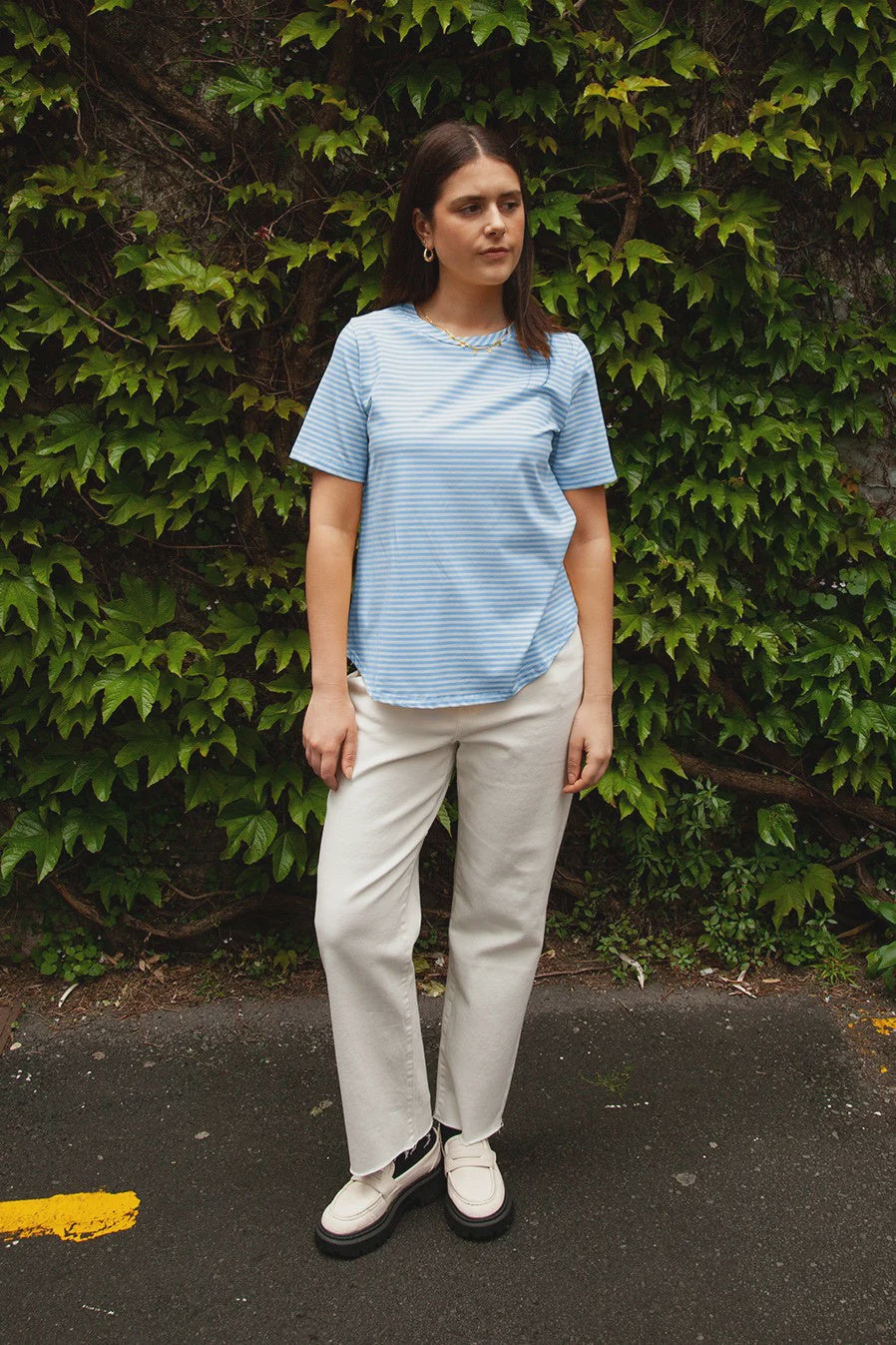 Wilson Trollope - Emilia Top s/s - French Stripe – Orinoco Designs Ltd