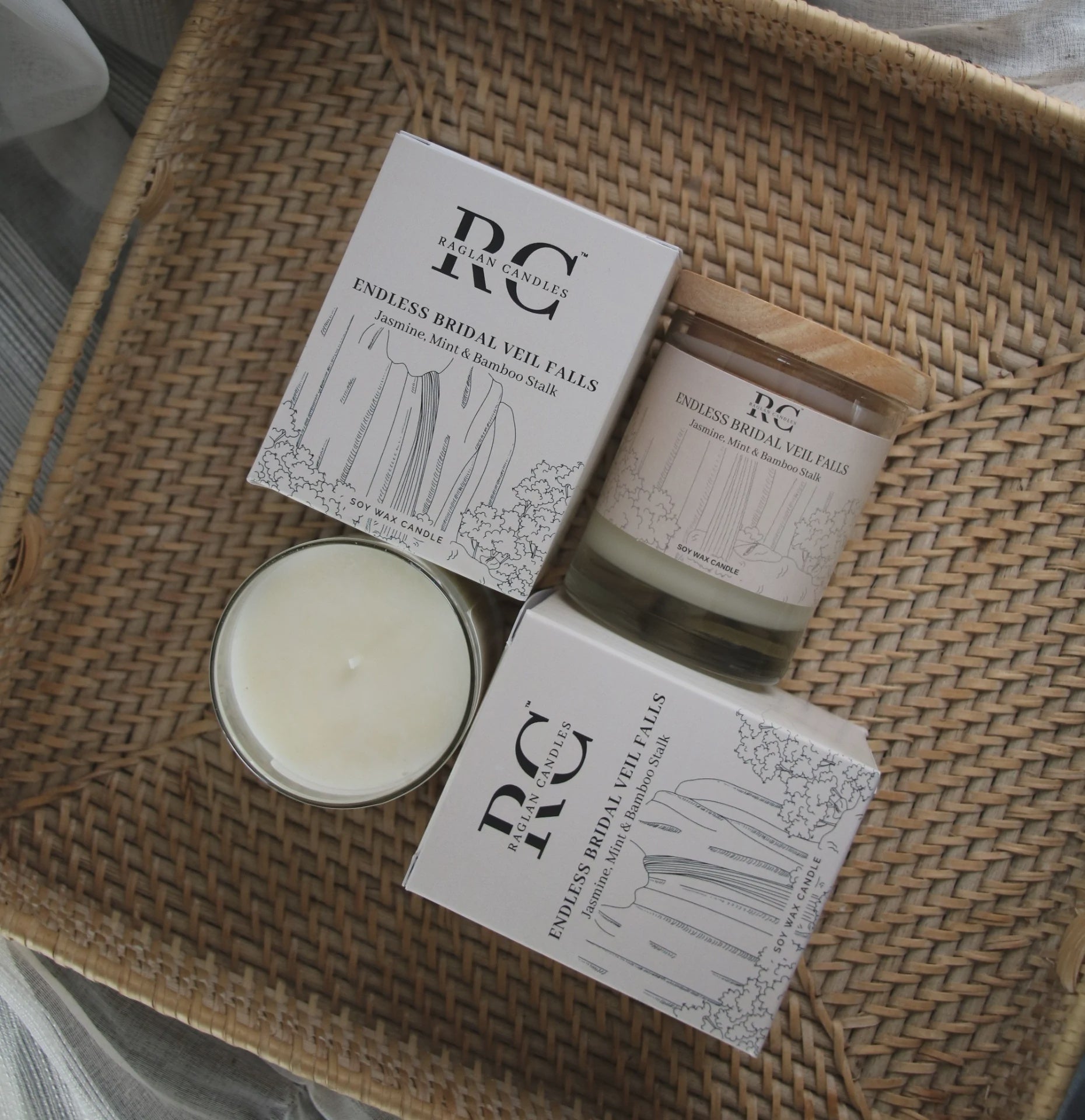Raglan Candles - Endless Bridal Veil Falls – Orinoco Designs Ltd