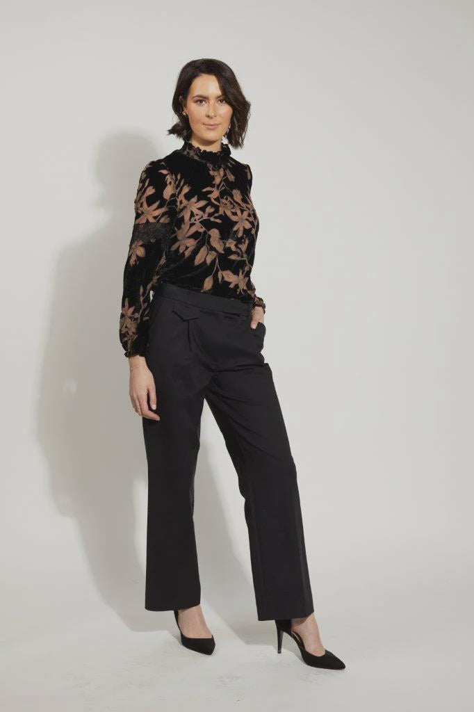 Drama the Label - Heidi Blouse -Black Velvet – Orinoco Designs Ltd