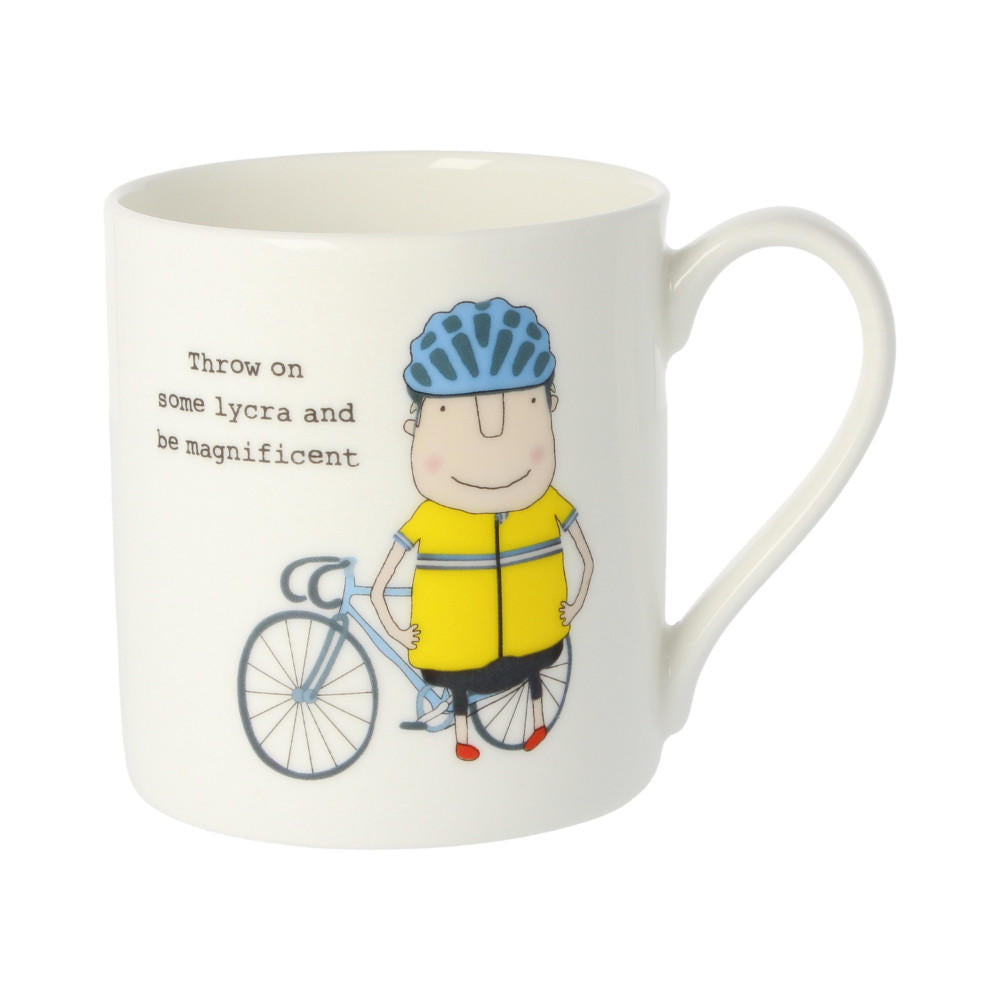 Bone China Mug - Lycra be Magnificant Male – Orinoco Designs Ltd